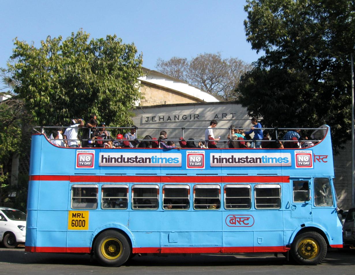 Mumbai Lens: The Blue Retro Bus – My Favourite Things